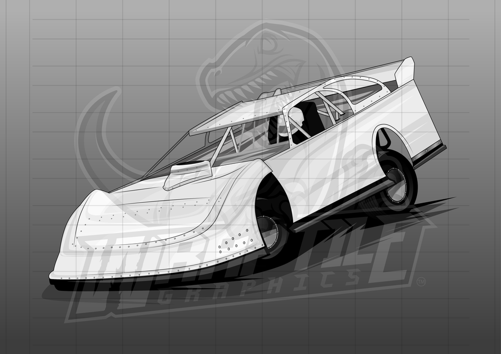 Dirt Late Model Illustration 1 – Wraptile Shop