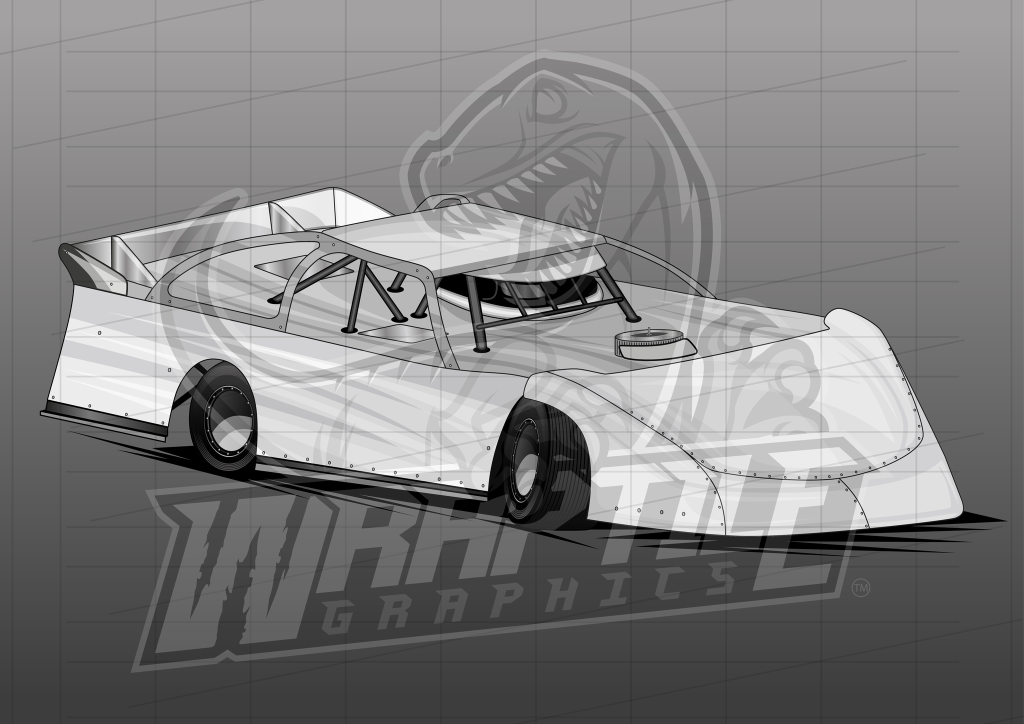 Dirt Late Model Illustration 4 – Wraptile Shop