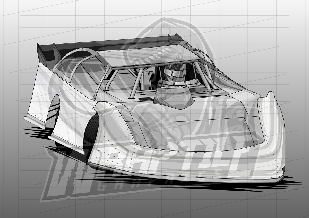 Dirt Late Model Illustration 5 – Wraptile Shop